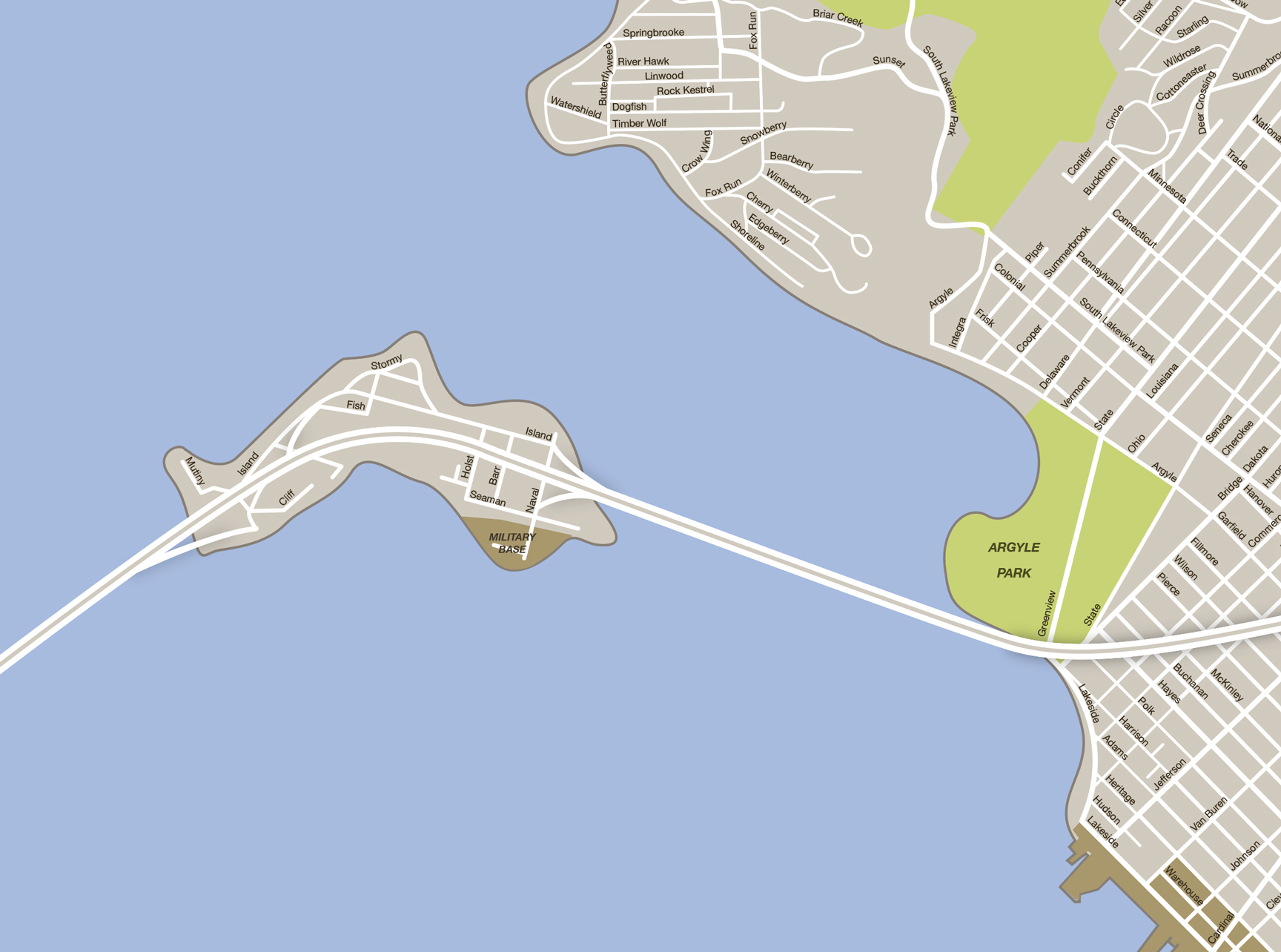 Fictional city street map - Greg Franco - Le Cartographiste