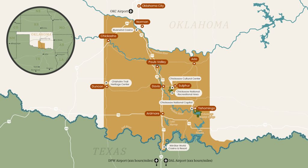 Chickasaw Country map - Greg Franco - Le Cartographiste