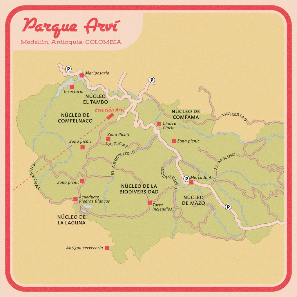 Medellín, Parque Arví and Cape Naturaliste street maps - Greg Franco ...