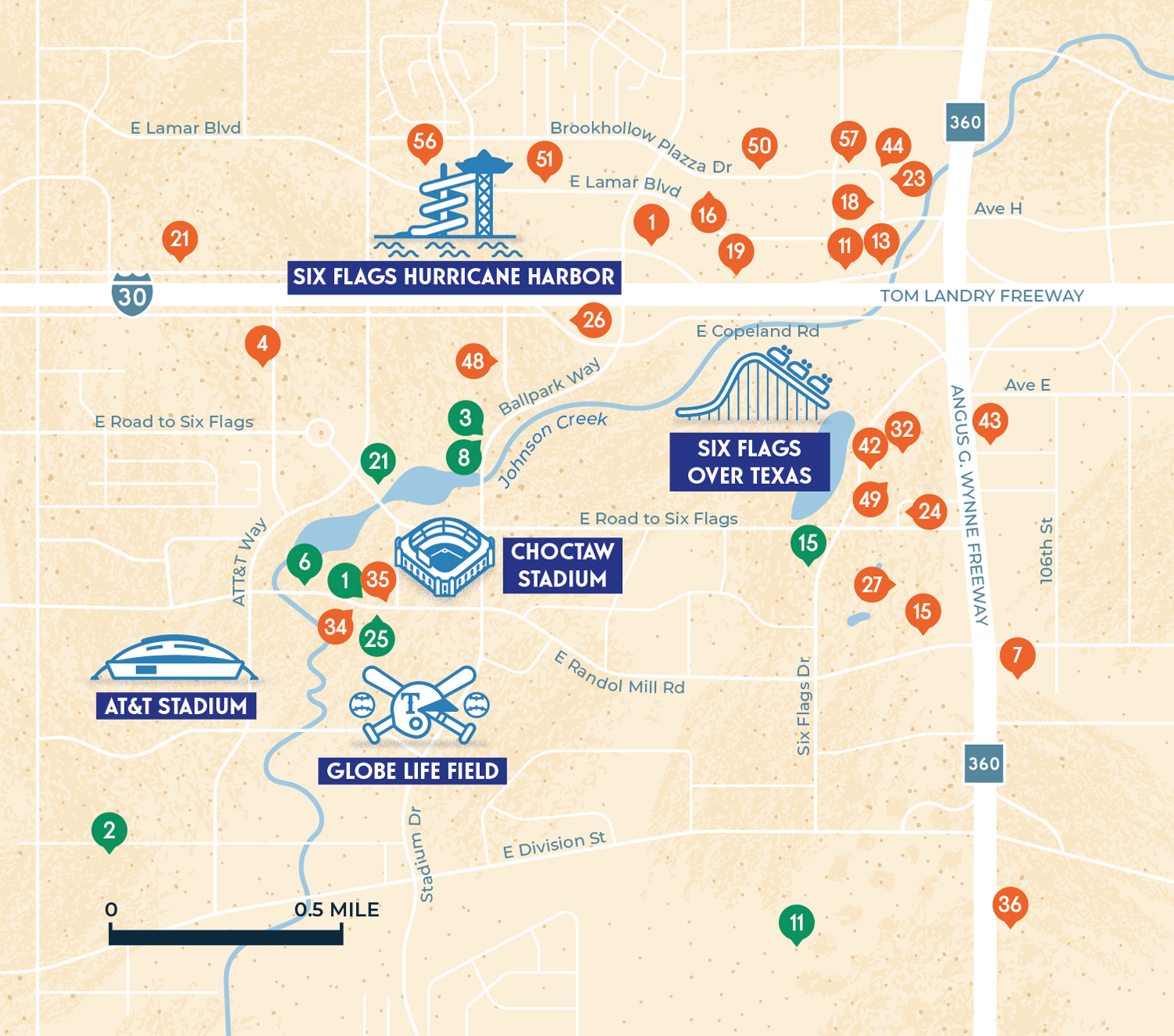 Map of Arlington, Texas for visitors guide - Greg Franco - Le ...