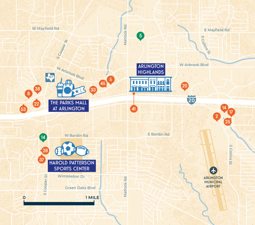 Map of Arlington, Texas for visitors guide - Greg Franco - Le ...